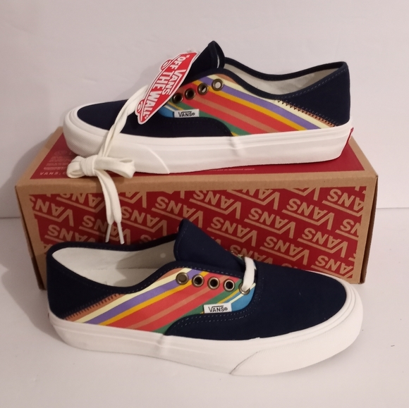 Vans | Shoes | Vans Authentic Retro Stripes Womens Casual Shoes | Poshmark